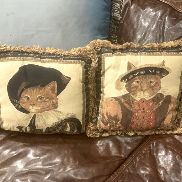 Neiman Marcus | Bedding | King Queen Cat Feline Pillows Set | Poshmark